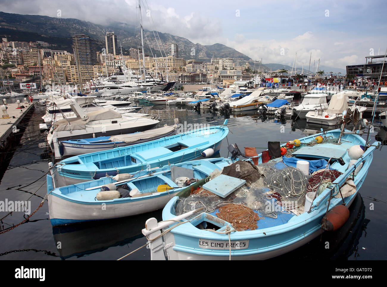 General view of the Harbour at Monaco during the Grand Prix Weekend ...