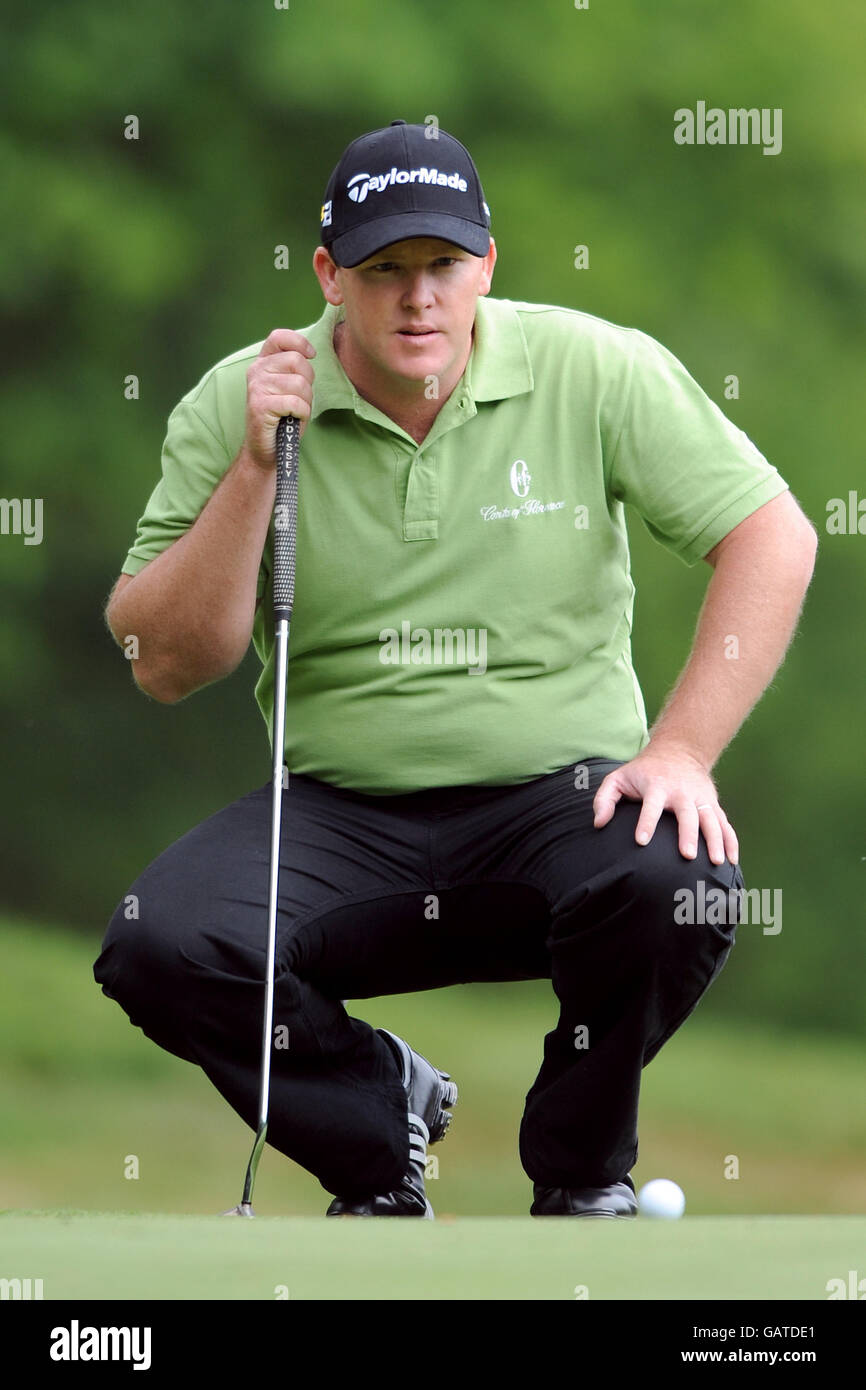 Marcus fraser in action at the bmw pga championship hi-res stock ...