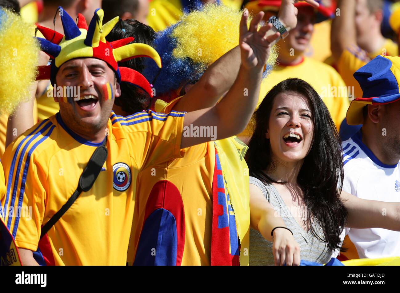 Romanian fans show their support hi-res stock photography and images ...