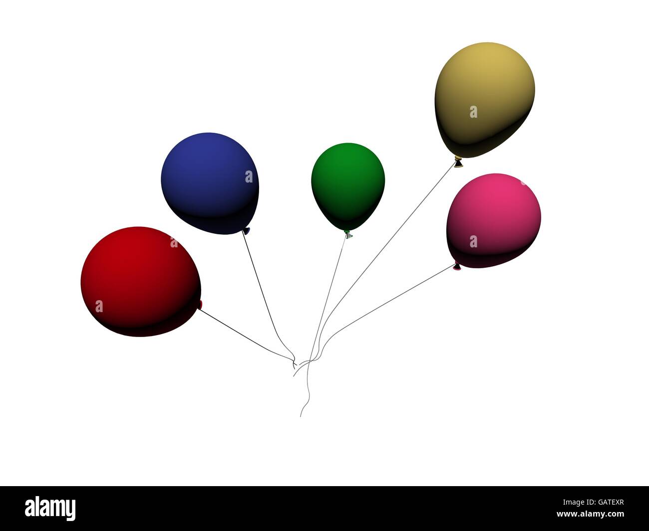 Different colors balloons balloons Cut Out Stock Images & Pictures - Alamy
