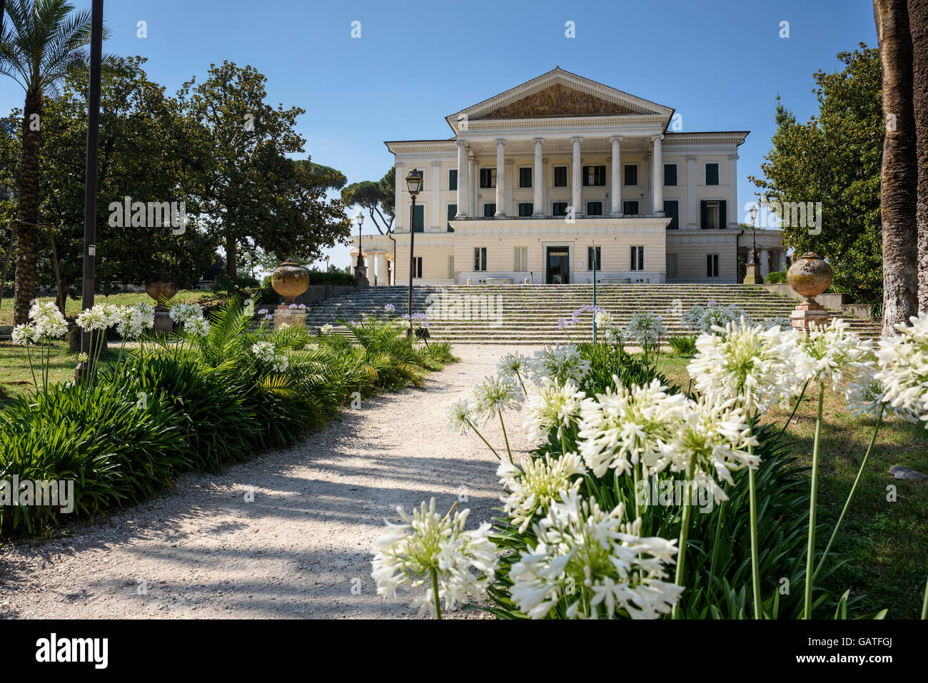Rome. Italy. Villa Torlonia, view of the Casino Nobile designed by ...
