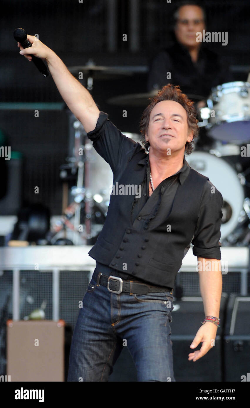Bruce Springsteen in concert - London. Bruce Springsteen performs in ...