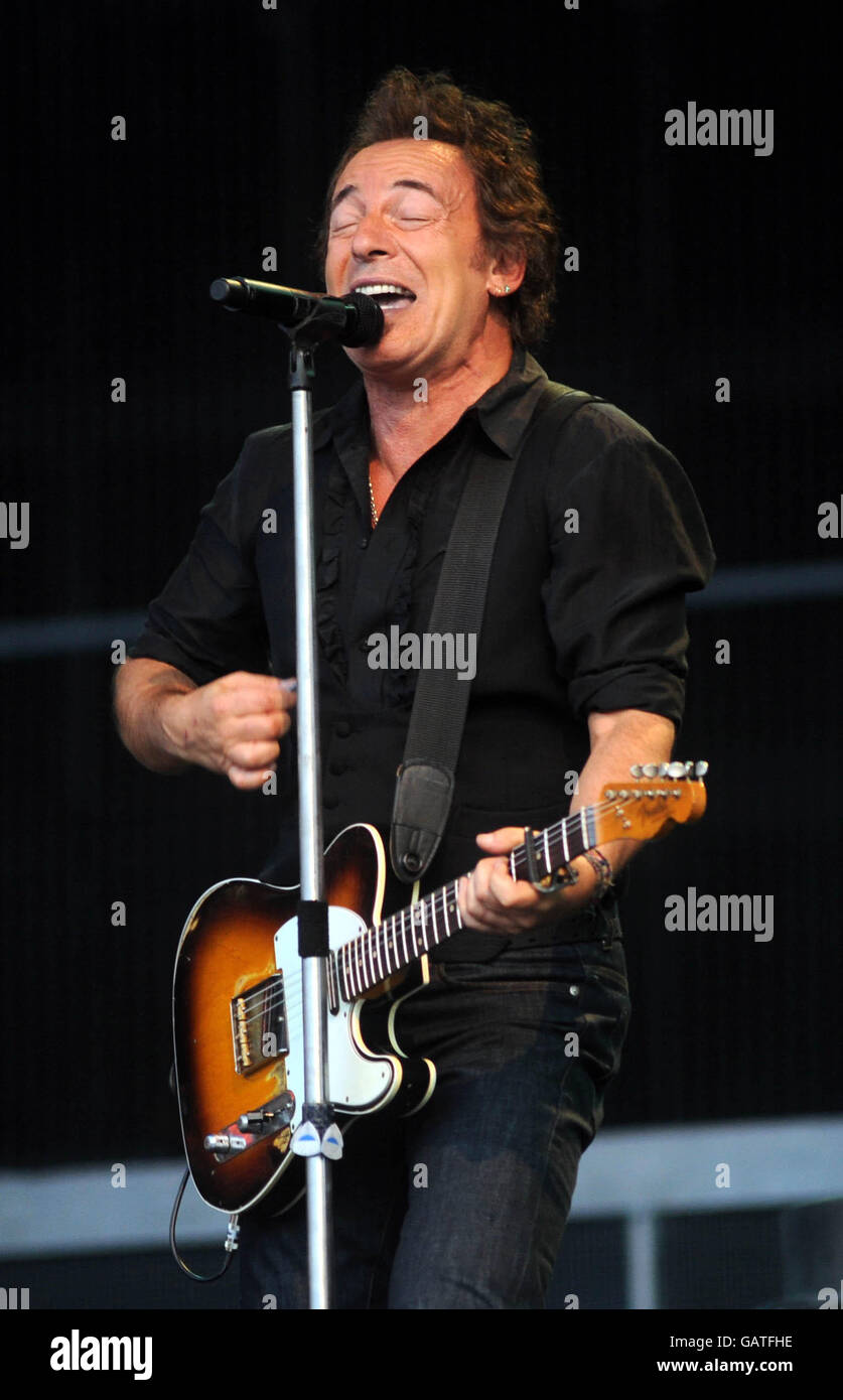 Bruce Springsteen performs in concert at the Emirates Stadium, in north ...