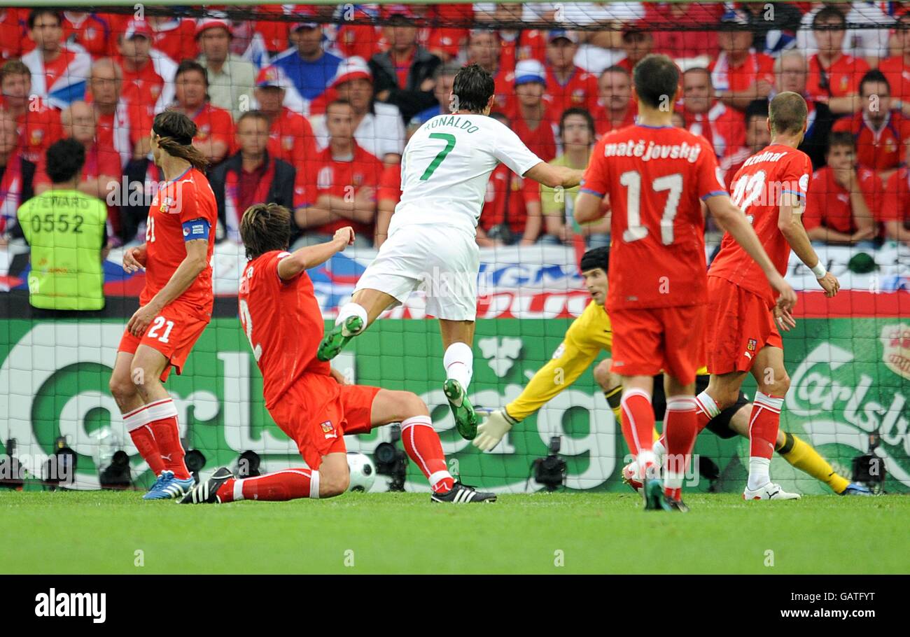 Portugals Cristiano Ronaldo Scores His Sides Second Goal Of The Game