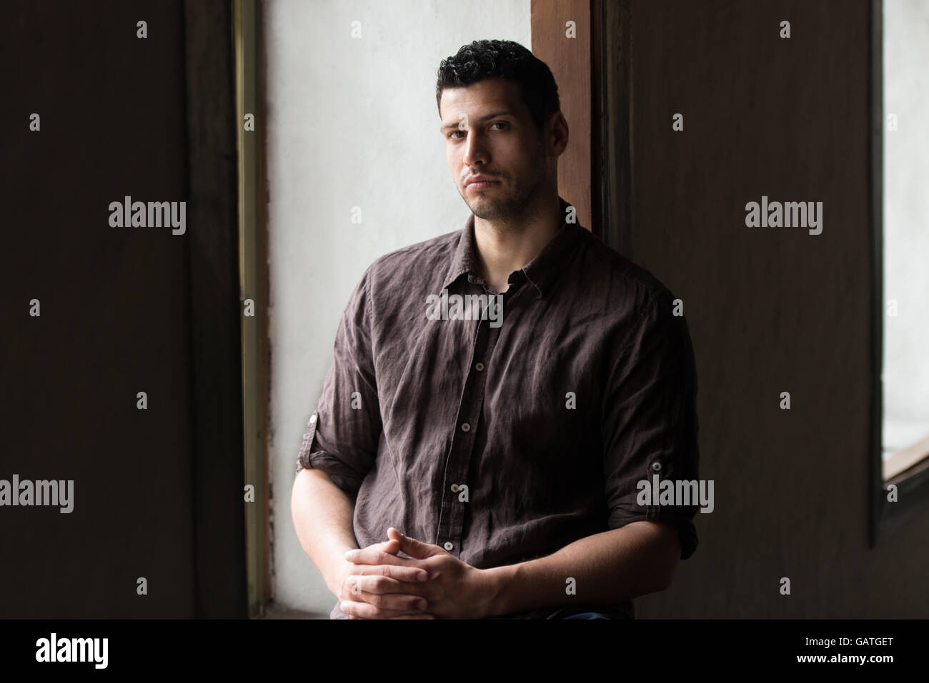 Portrait Of Humble Muslim Man Is In The Mosque Stock Photo - Alamy