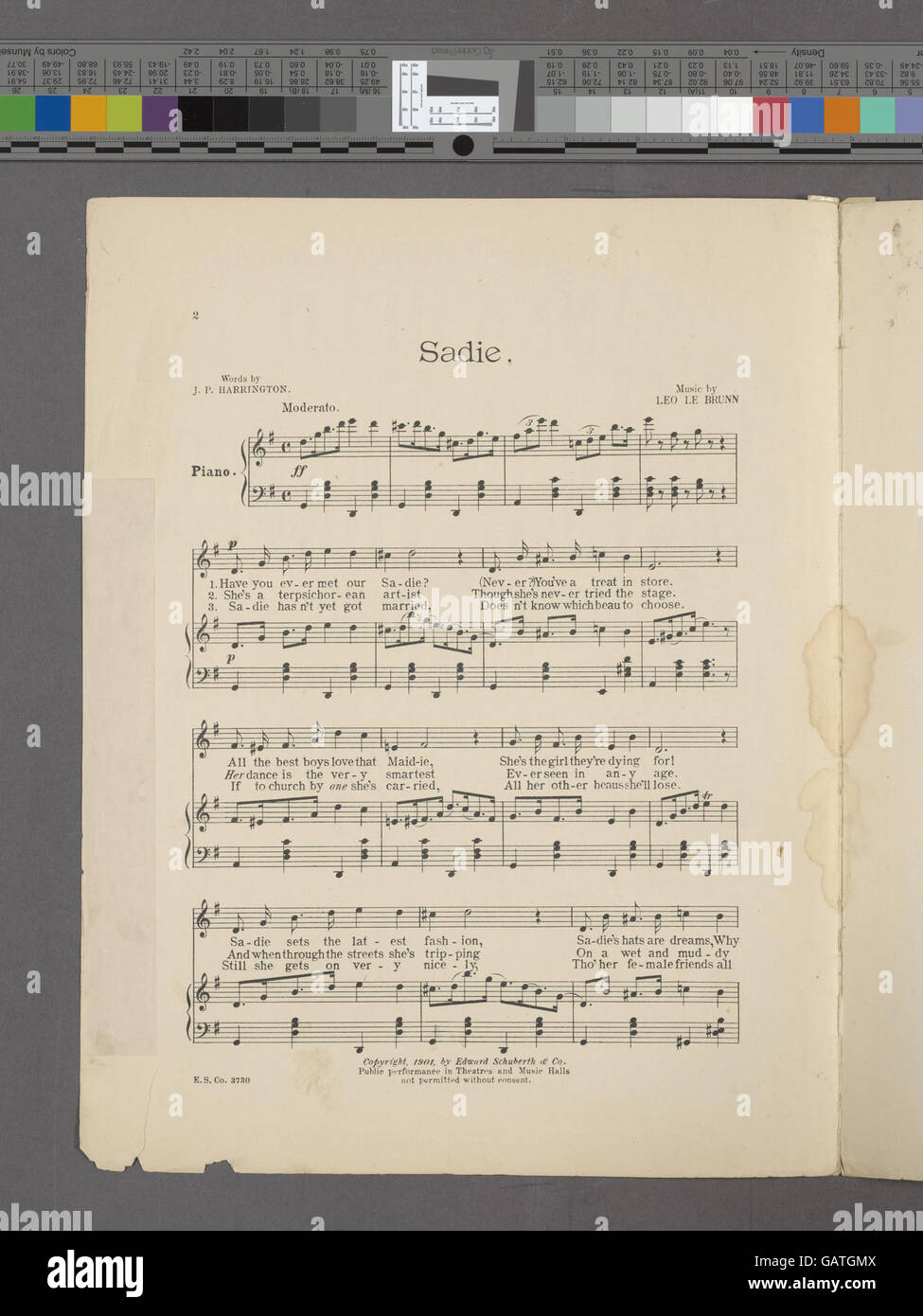 'Sadie' is likely a popular song from the early 20th century ...