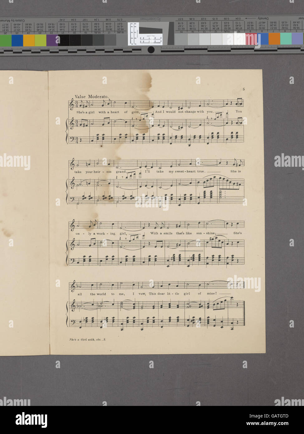 A portrait of a young woman, depicted with a compassionate expression ...