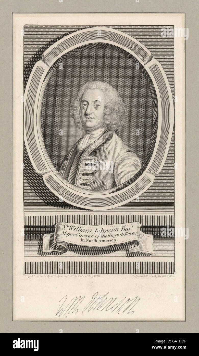 Sir William Johnson, a British colonial administrator and major general ...