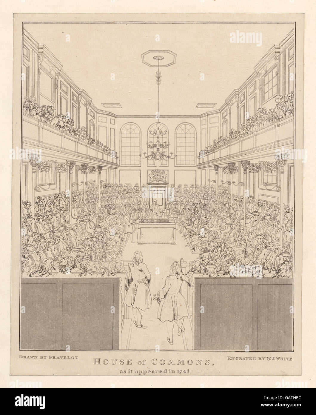 The House of Commons in the UK, as it appeared in 1741-2, was an ...