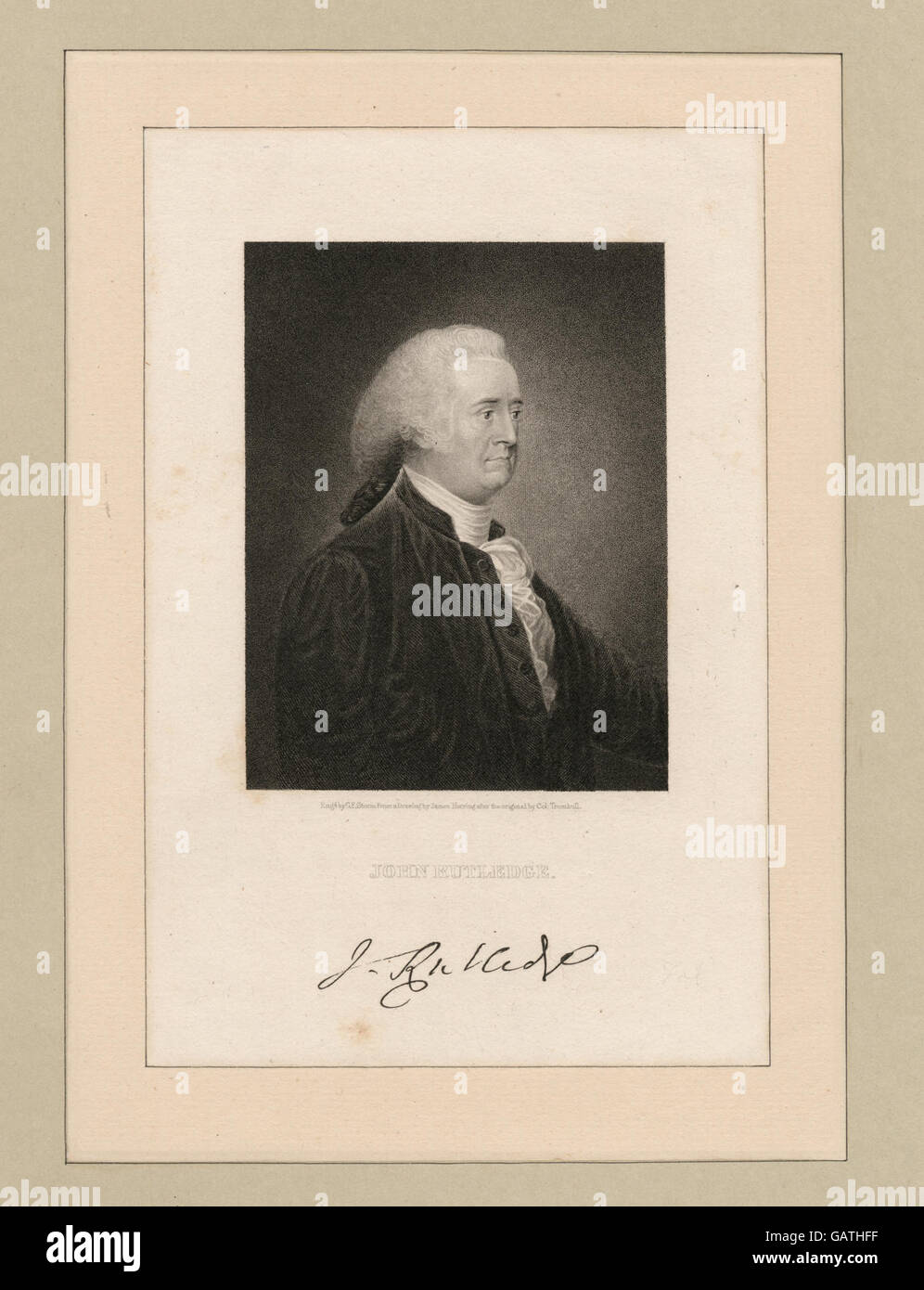 A portrait of John Rutledge, an American statesman and a key figure in ...