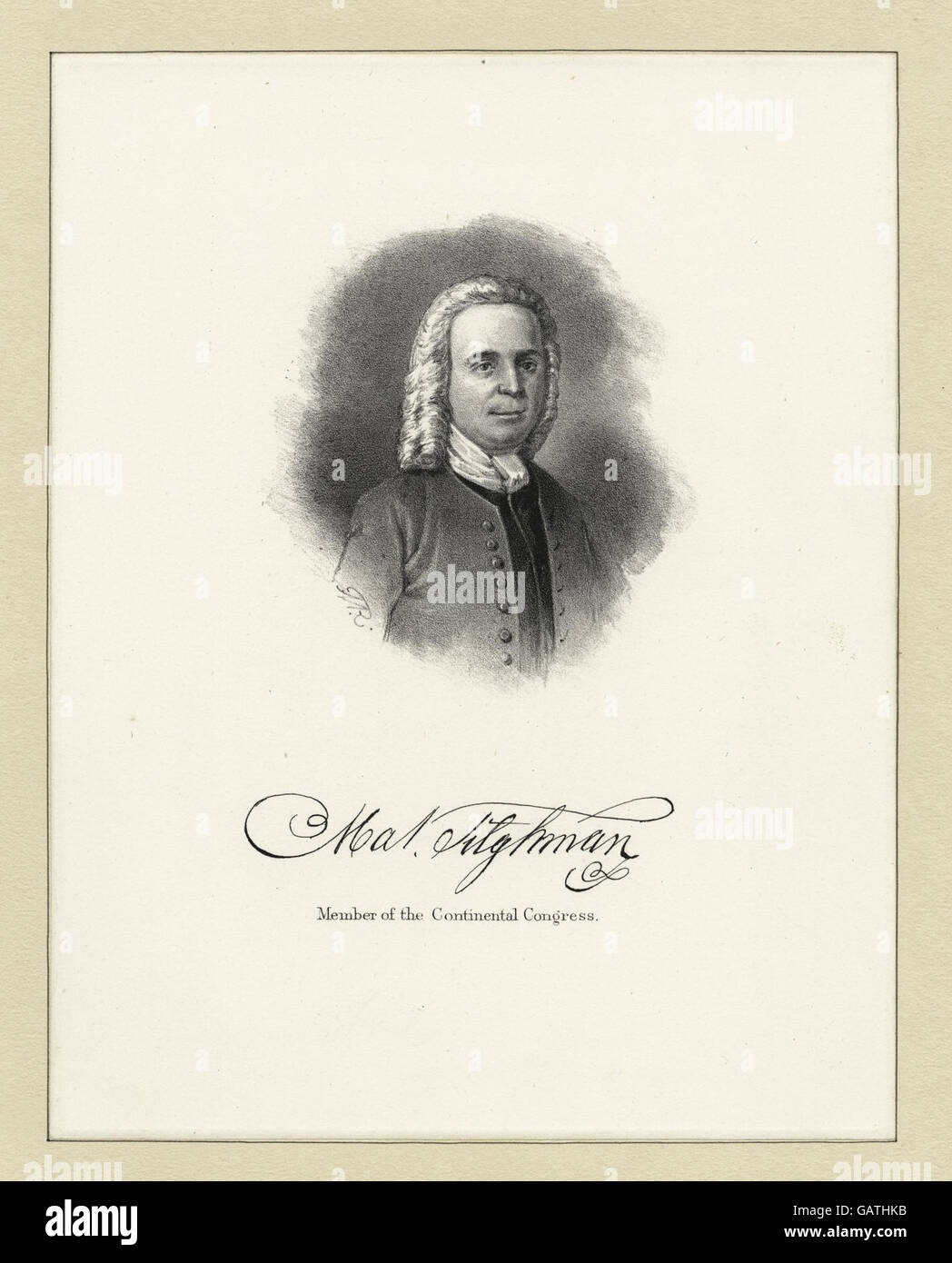 Portrait of Matthew Tilghman, an American politician and soldier from ...