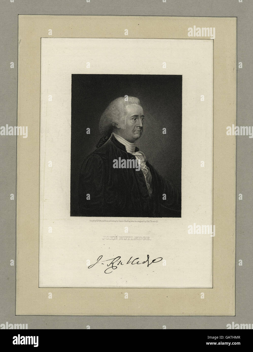 Portrait of John Rutledge, an American Founding Father, politician, and ...