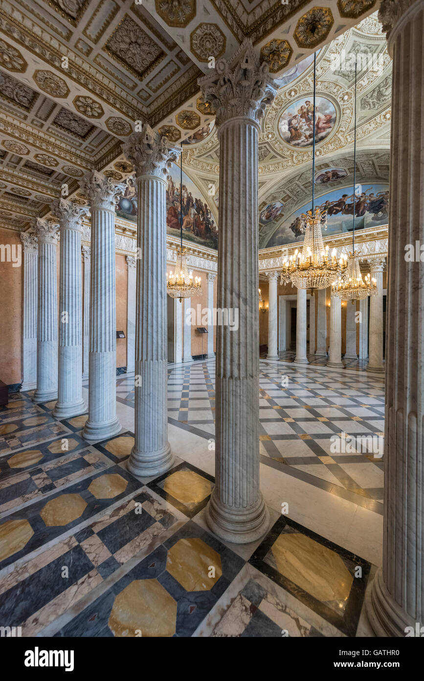 Rome. Italy. Villa Torlonia, ballroom of the Casino Nobile Stock Photo ...