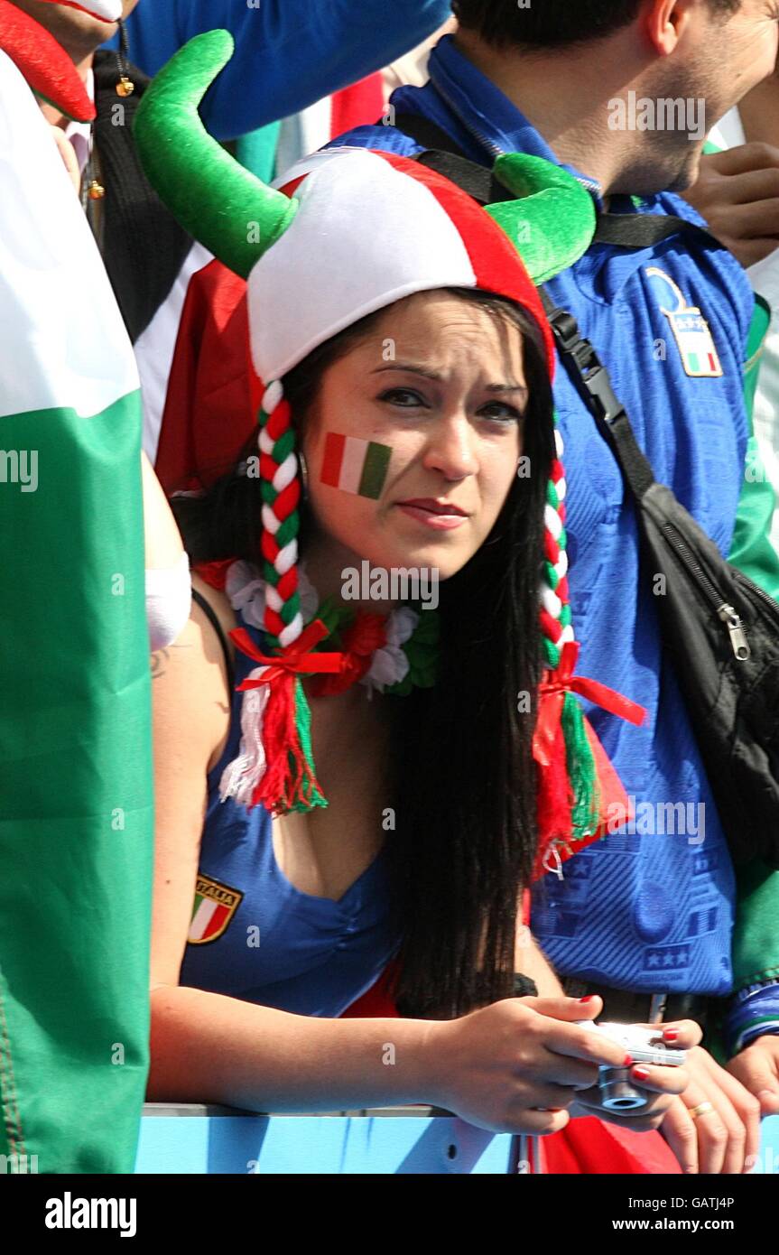 Italian fans in the stands before kick off hi-res stock photography and ...