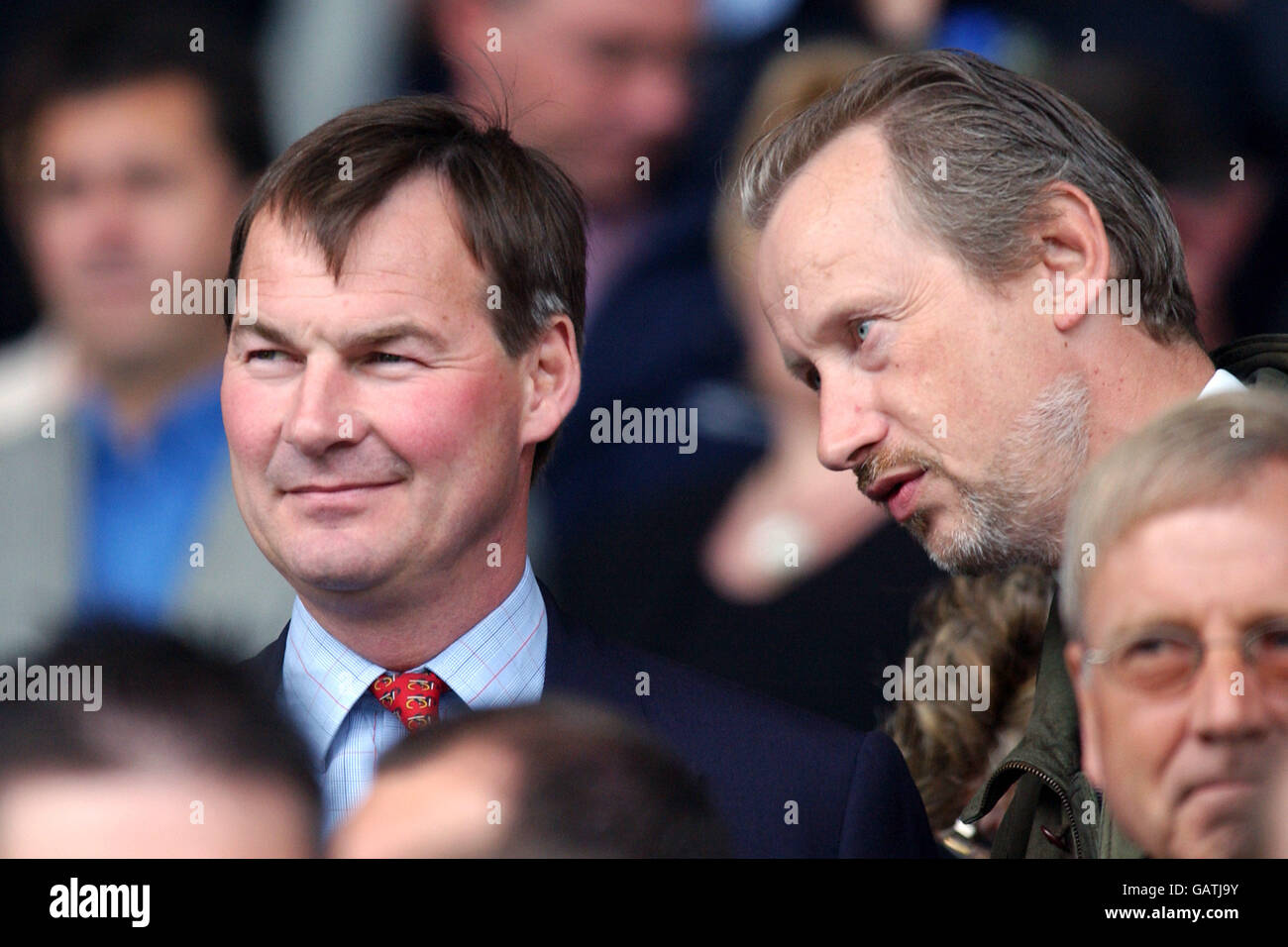 Southampton chairman rupert lowe l watches the action hi-res stock ...