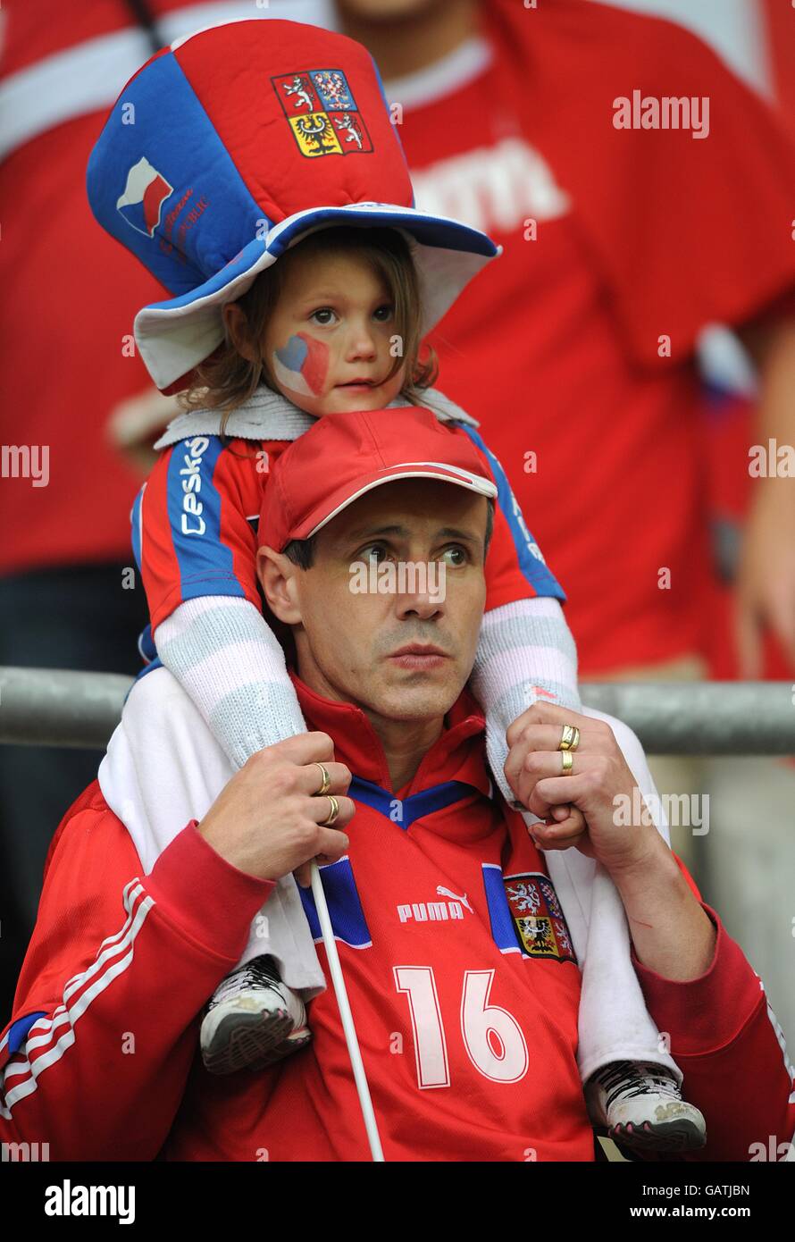 Two czech republic fans in stands hi-res stock photography and images ...