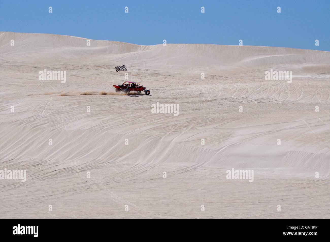 Lancelin,WA,Australia-September 28,2015:Lancelin Sand Dunes with racing ...