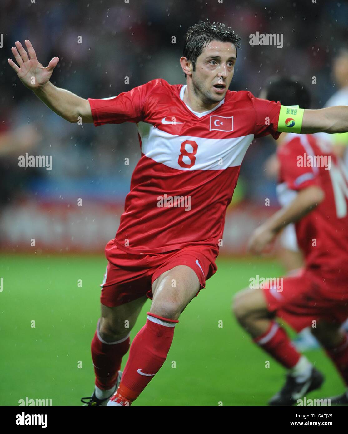 Turkey's Kahveci Nihat celebrates scoring his first goal Stock Photo ...
