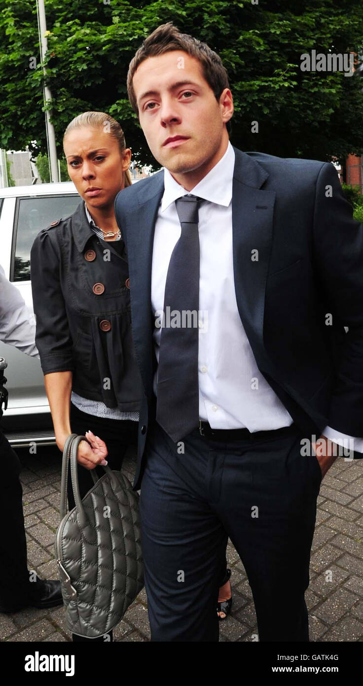 Plymouth Argyle goalkeeper Luke McCormick arrives at Stoke Crown Court ...