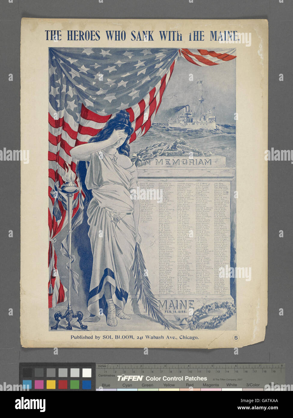 This historical image reflects the tragic event surrounding the sinking ...