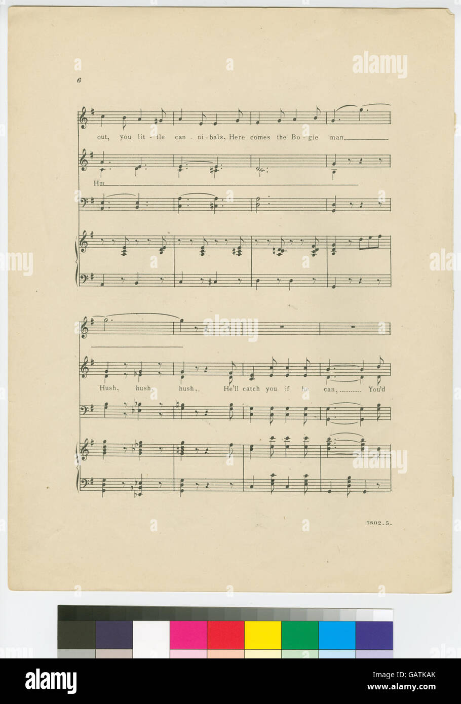 A depiction or reference to the figure of the bogeyman, a mythical ...