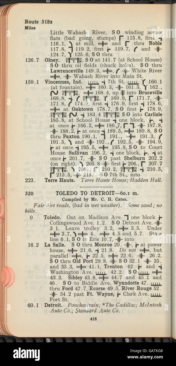 A tour book likely containing information about a specific journey ...