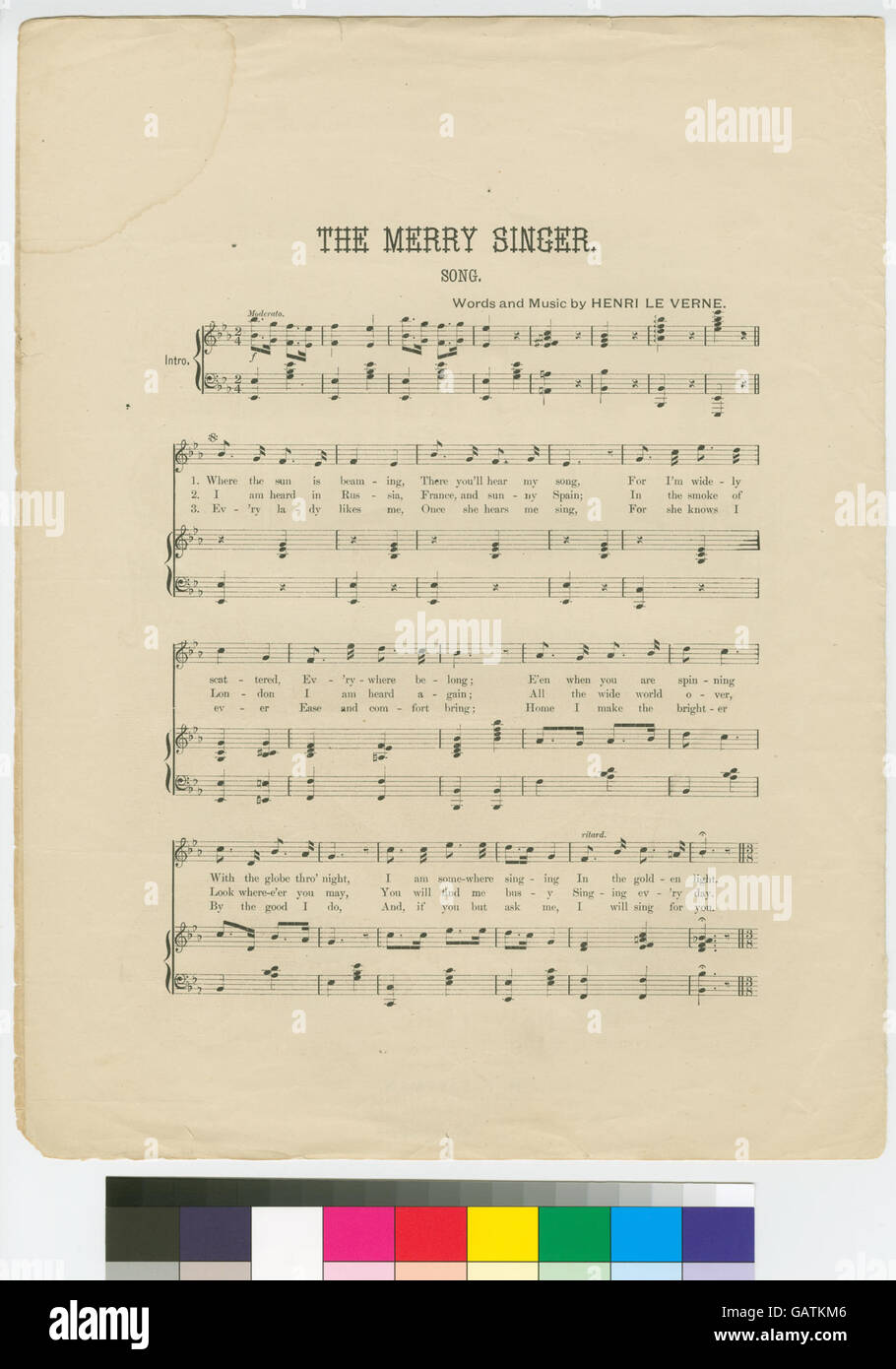 'The Merry Singer' likely refers to a joyful, lively individual who ...