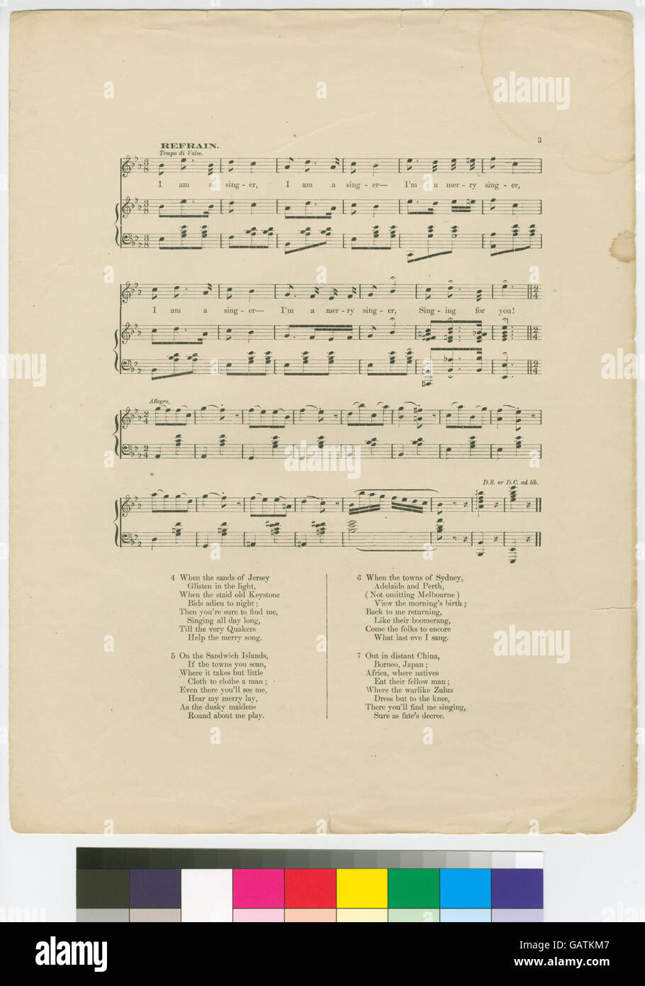 'The Merry Singer' is a song or performance documented under Hades ...