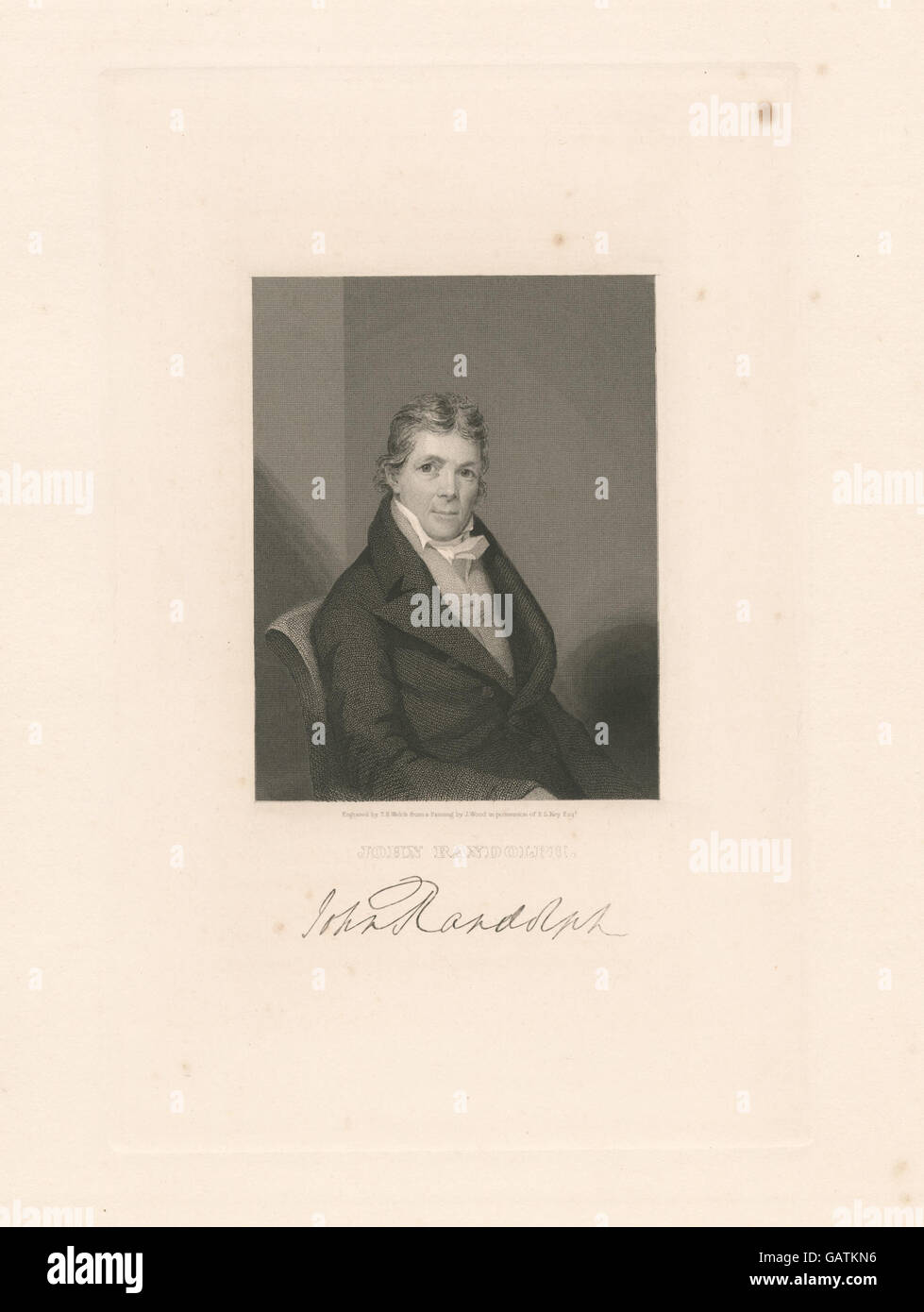 A portrait of John Randolph, an influential American statesman and ...