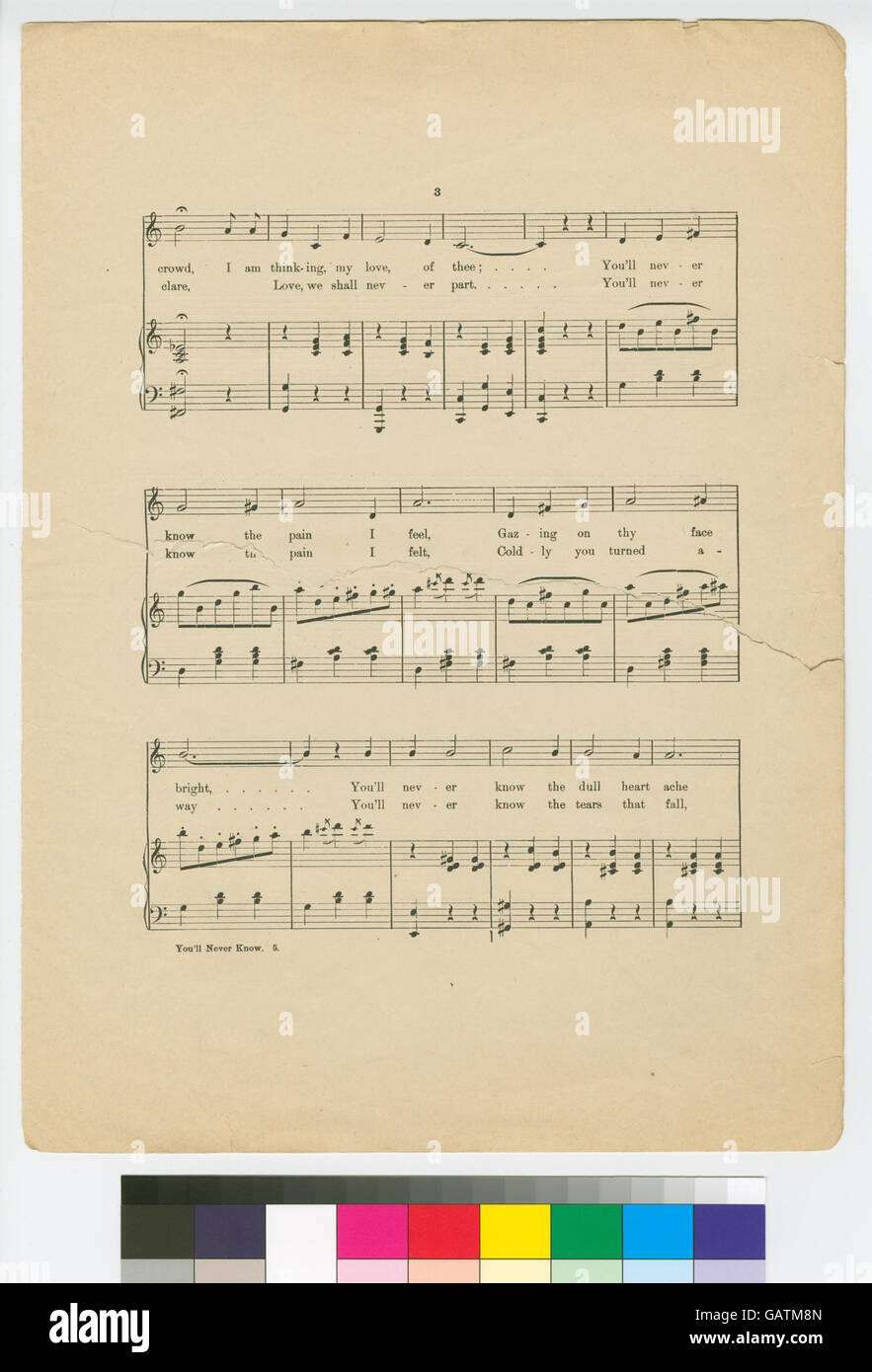 'You'll Never Know' likely expresses themes of emotional uncertainty ...