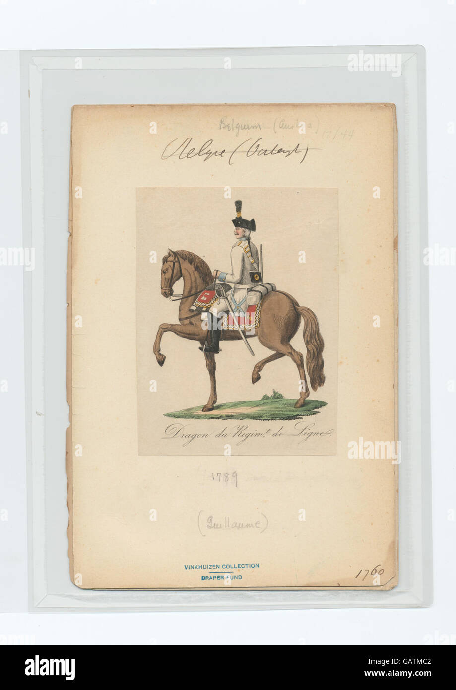 'Dragon du Regiment de Ligne' refers to a historical military unit, the ...
