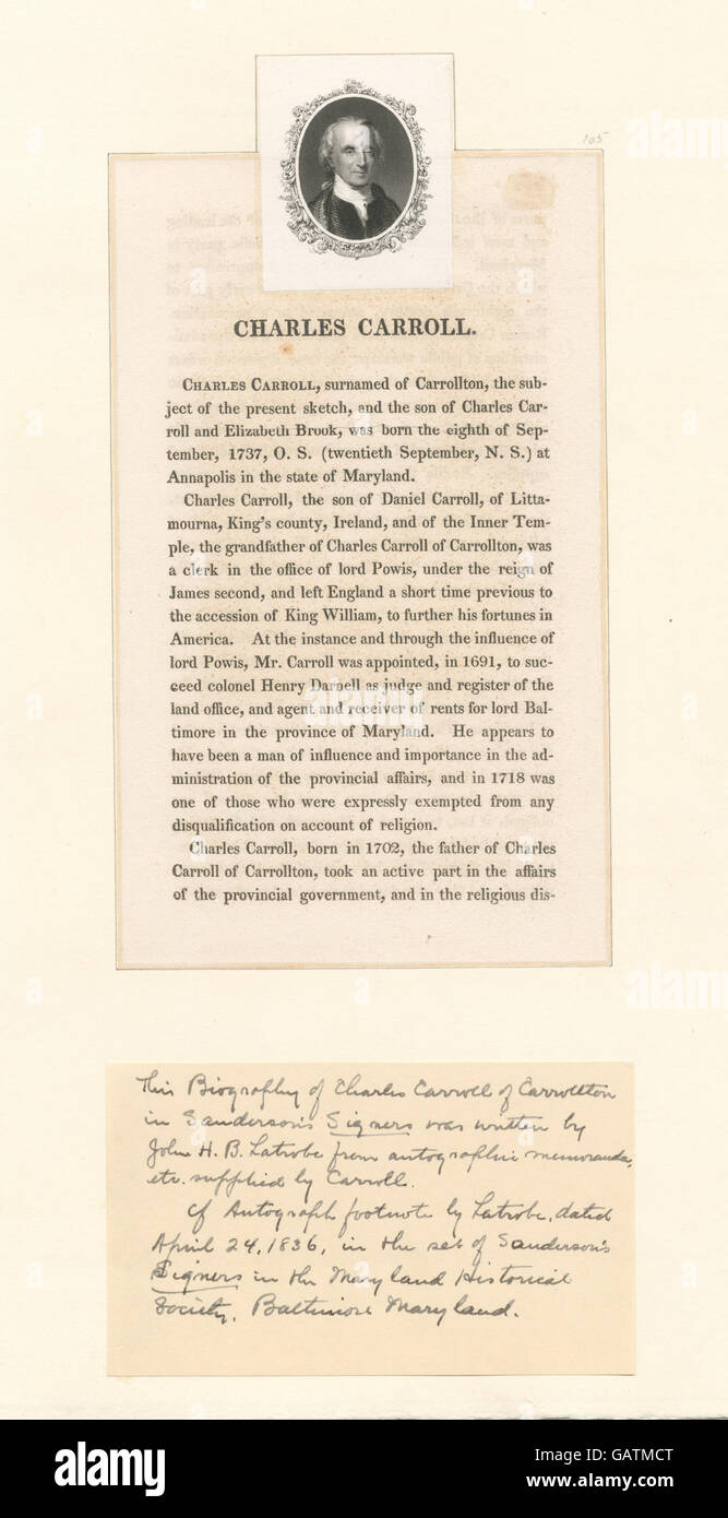 Charles Carroll of Carrollton was a prominent Maryland planter, a ...