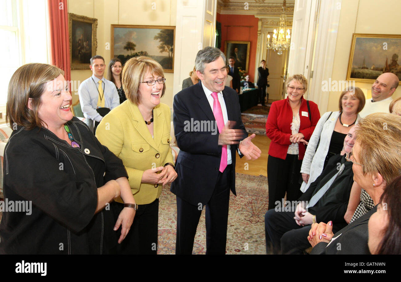 Gordon Brown holds anti crime report meeting Stock Photo - Alamy