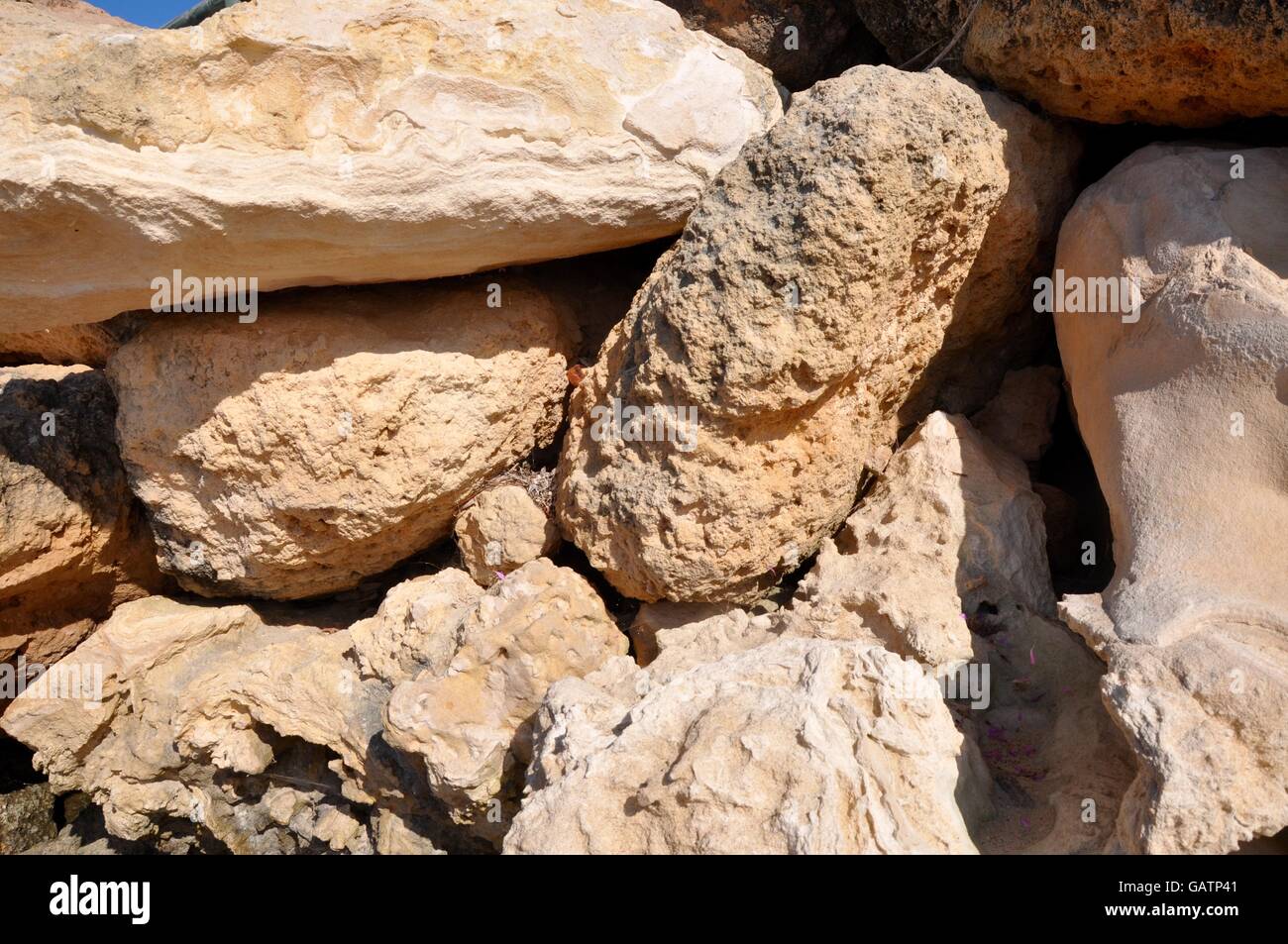 Closeup of limestone riverbank rocks with rough textured surface Stock ...