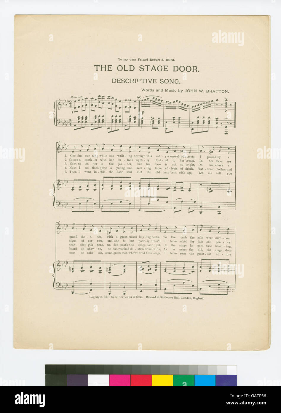 'The Old Stage Door' likely refers to an iconic or nostalgic element of ...