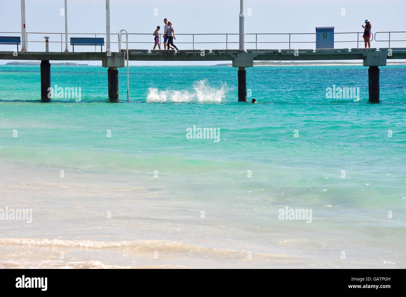 Jumping off jetty hi-res stock photography and images - Alamy