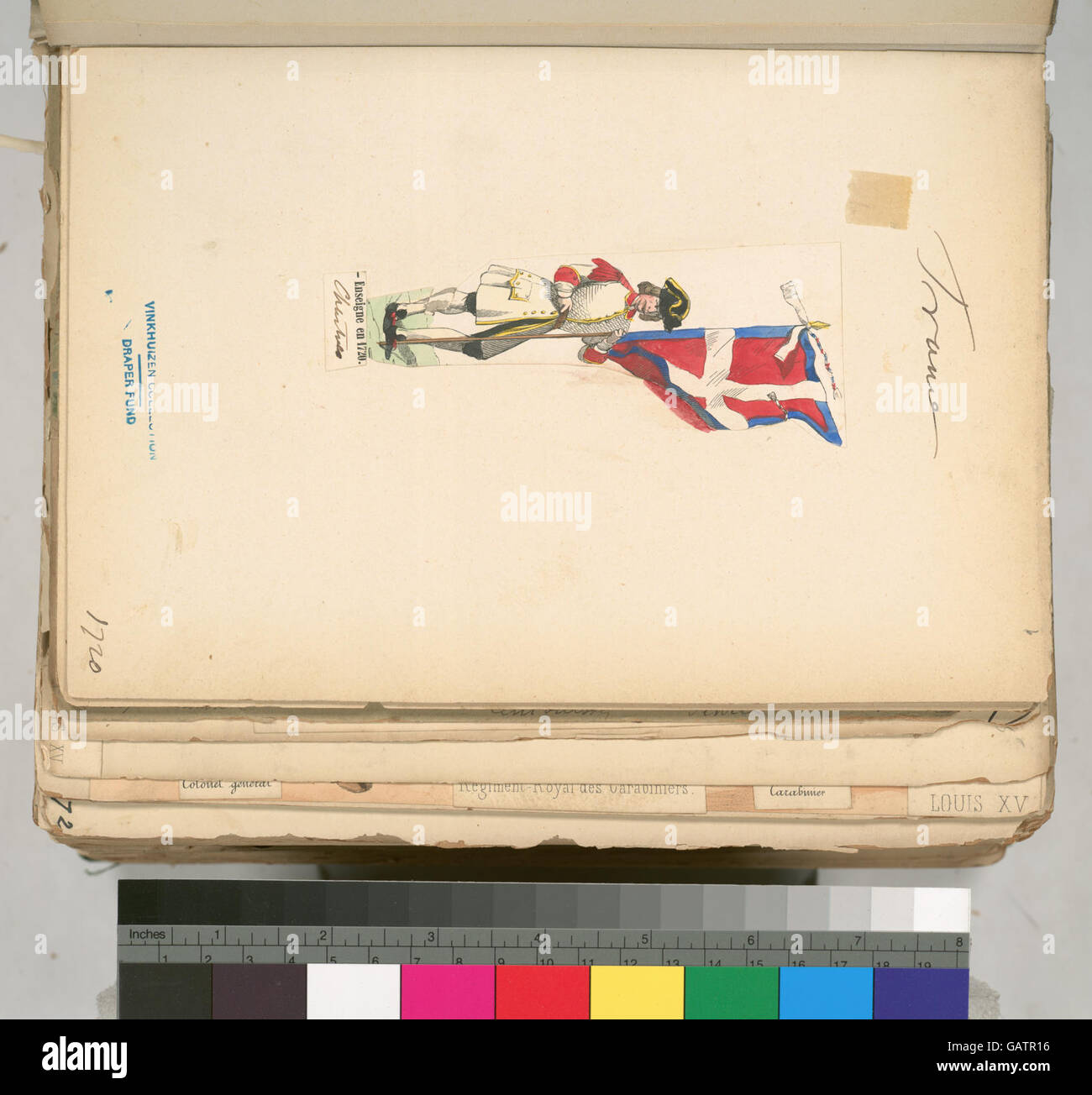 A historical portrait of Louis XV, King of France, reigning from 1715 ...