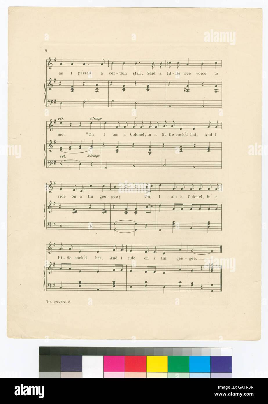 'The Tin Gee-Gee' is a playful song about a mechanical horse or vehicle ...