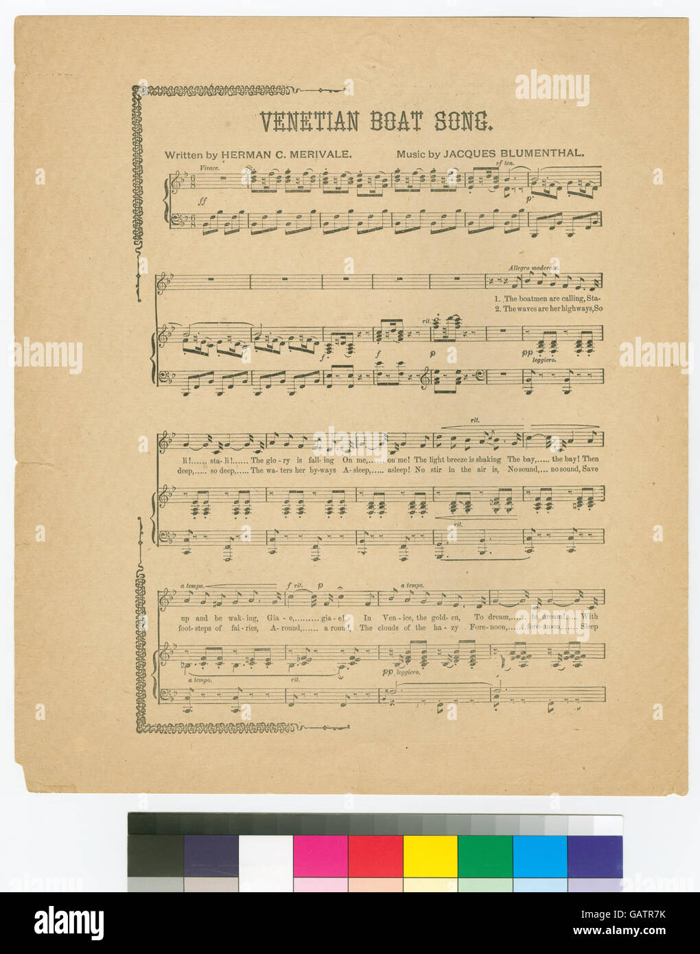 'The Venetian Boat Song' is a classic piece reflecting the beauty and ...