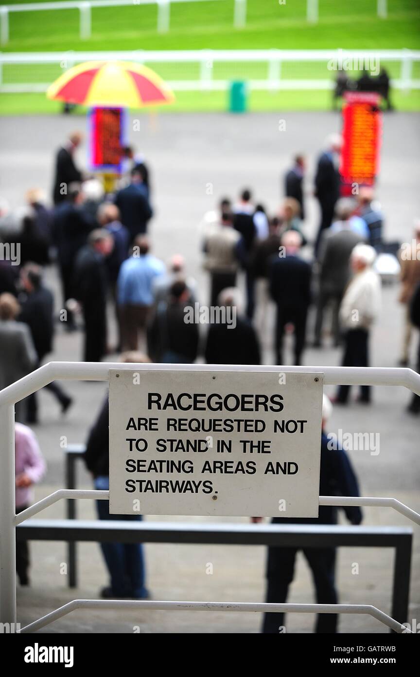 General view of the bookmakers at sandown park hi-res stock photography ...