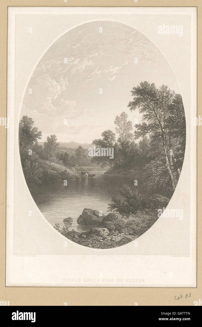 A scenic view of Esopus Creek, located near the Hudson River in New ...