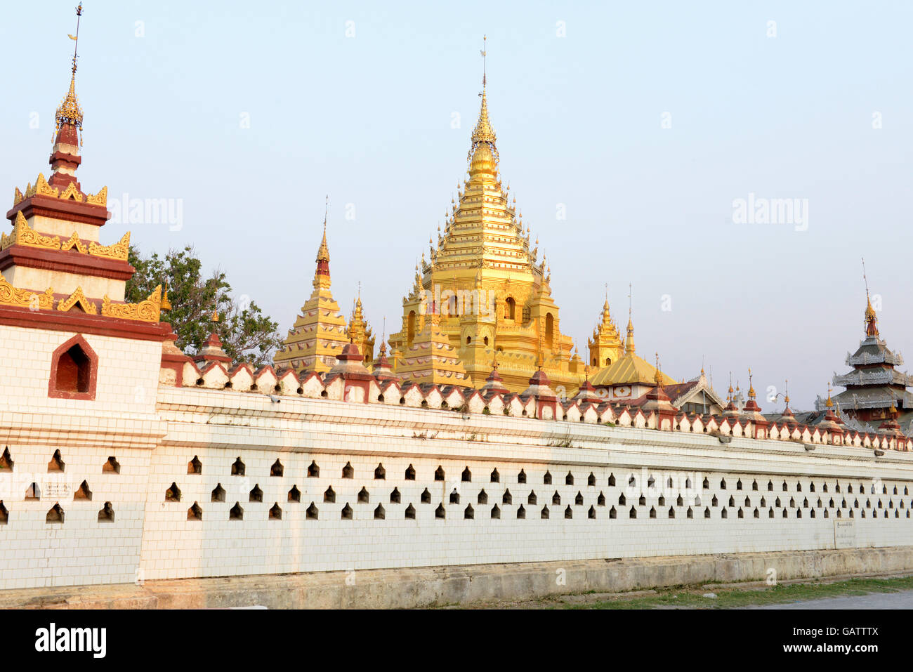 the Yadana Man Aung Pagoda in the city of Nyaungshwe on the Inle Lake ...