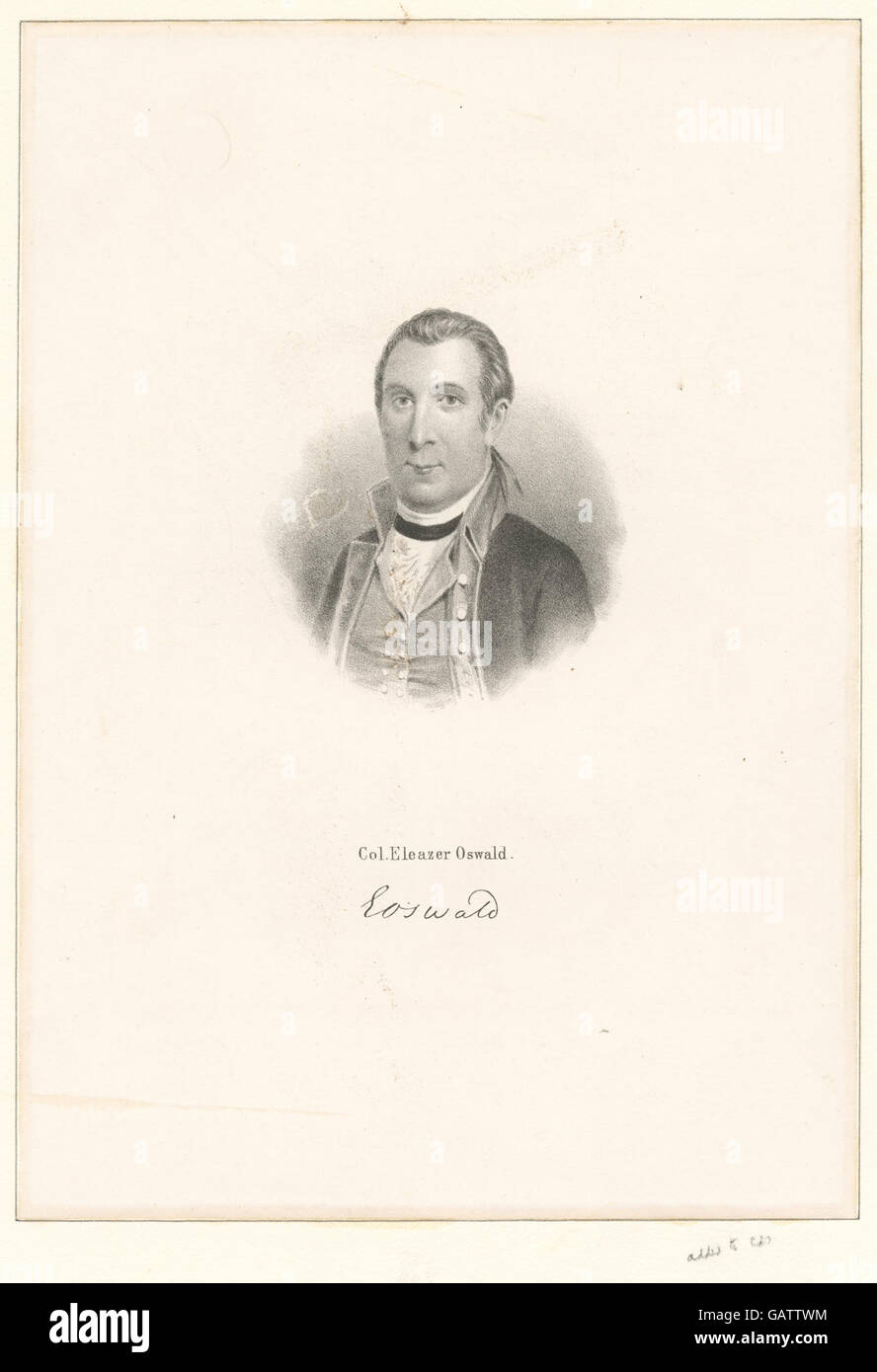 Col. Eleazer Oswald ( b12349142-424105 Stock Photo - Alamy