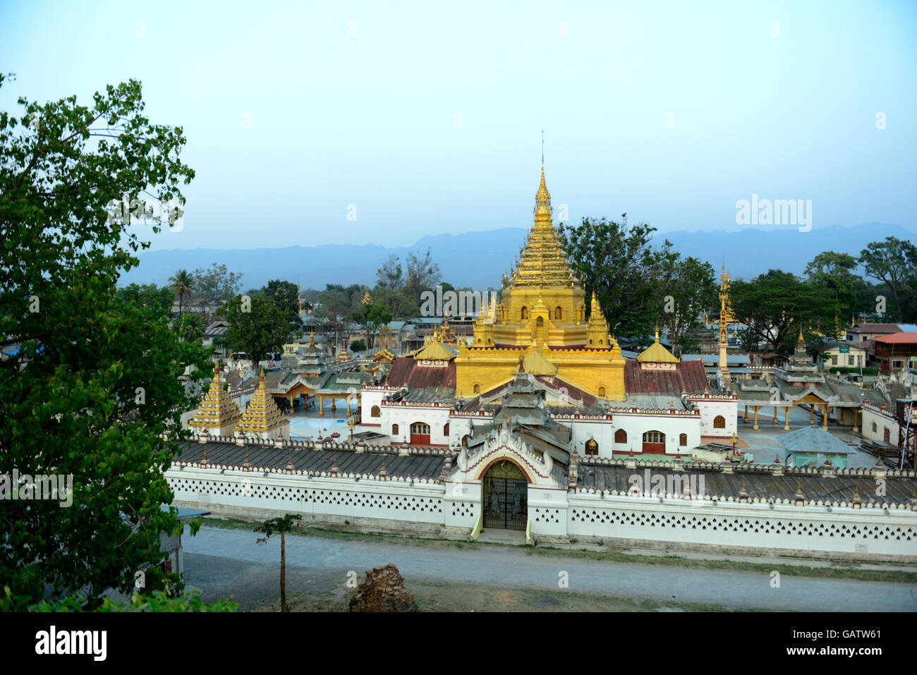 the Yadana Man Aung Pagoda in the city of Nyaungshwe on the Inle Lake ...