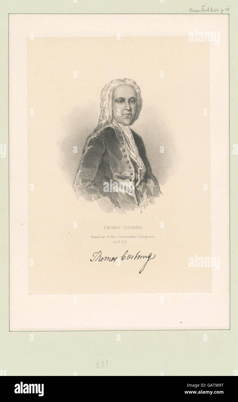 Thomas Cushing was a prominent figure during the American Revolution ...