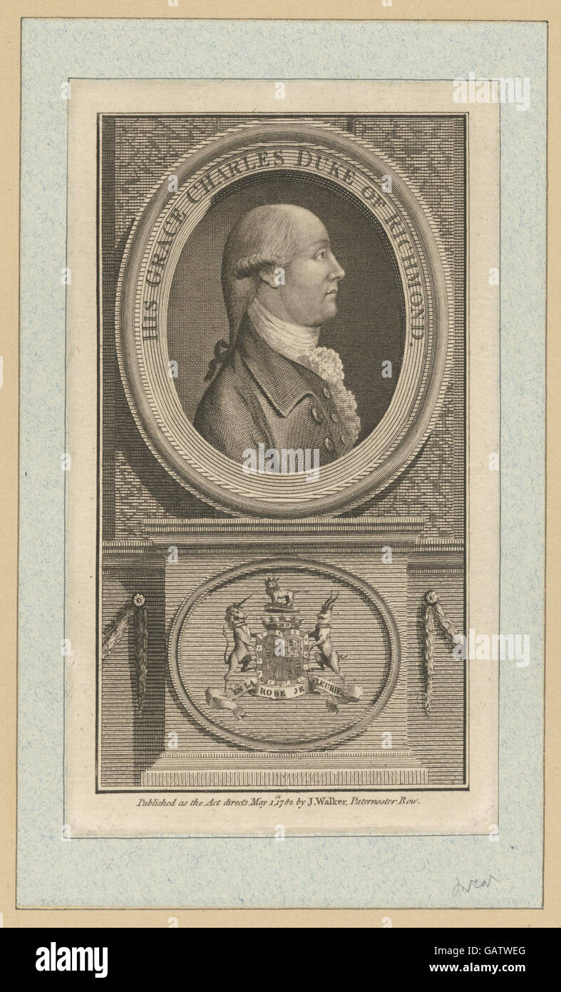 A portrait of Charles, Duke of Richmond, a prominent British nobleman ...