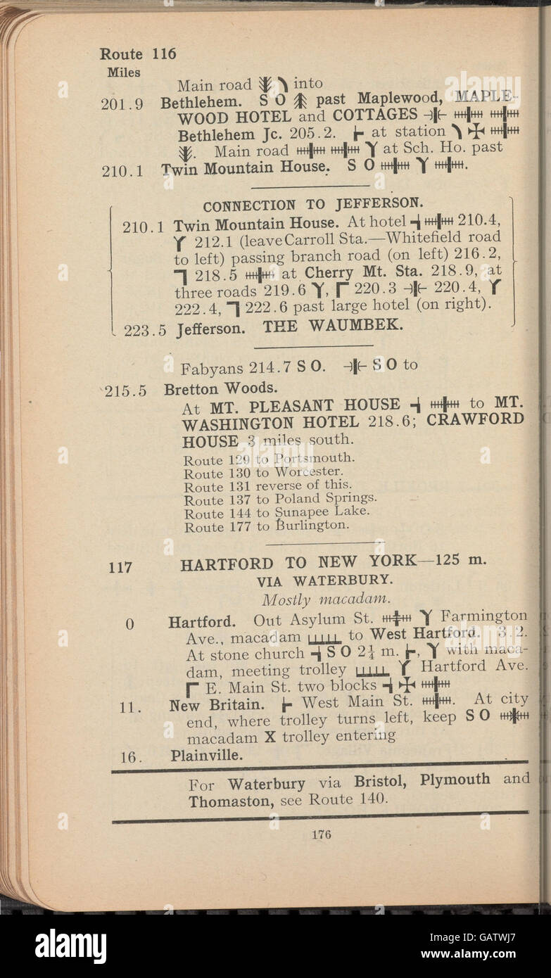 A book detailing a specific tour, possibly highlighting locations ...