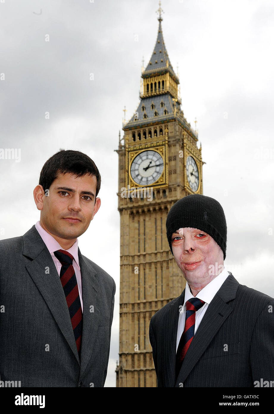 Martyn compton right with his commanding officer hi-res stock ...