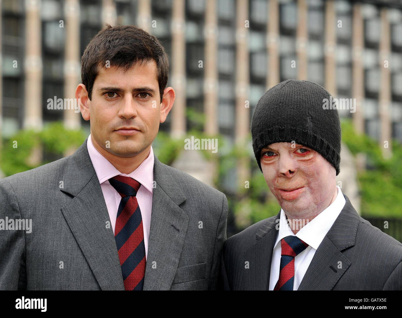 Martyn compton right with his commanding officer hi-res stock ...