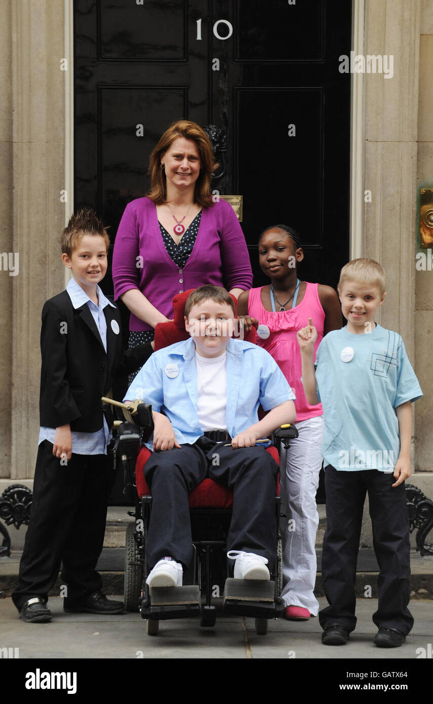 Prime Minister Gordon Brown's wife, Sarah Brown poses with children ...